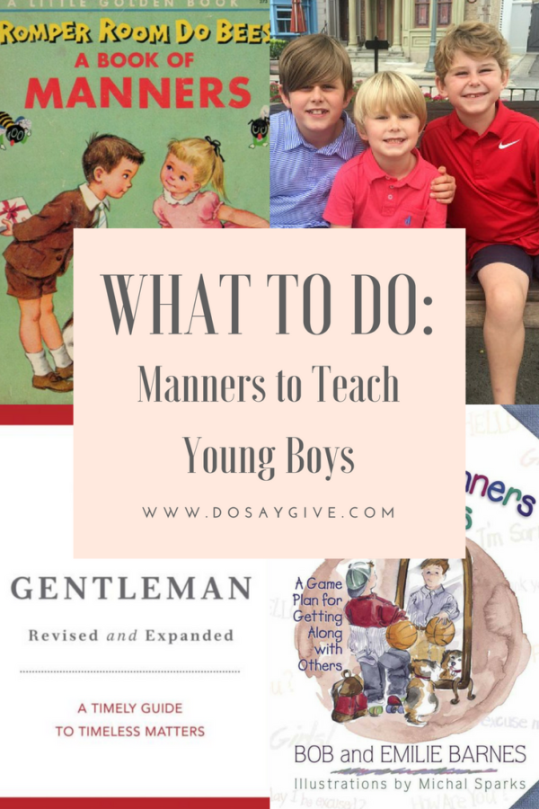 Manners to Teach Young Boys