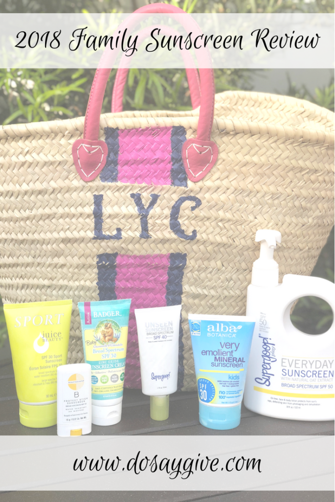 Favorite Family Sunscreens 2018!