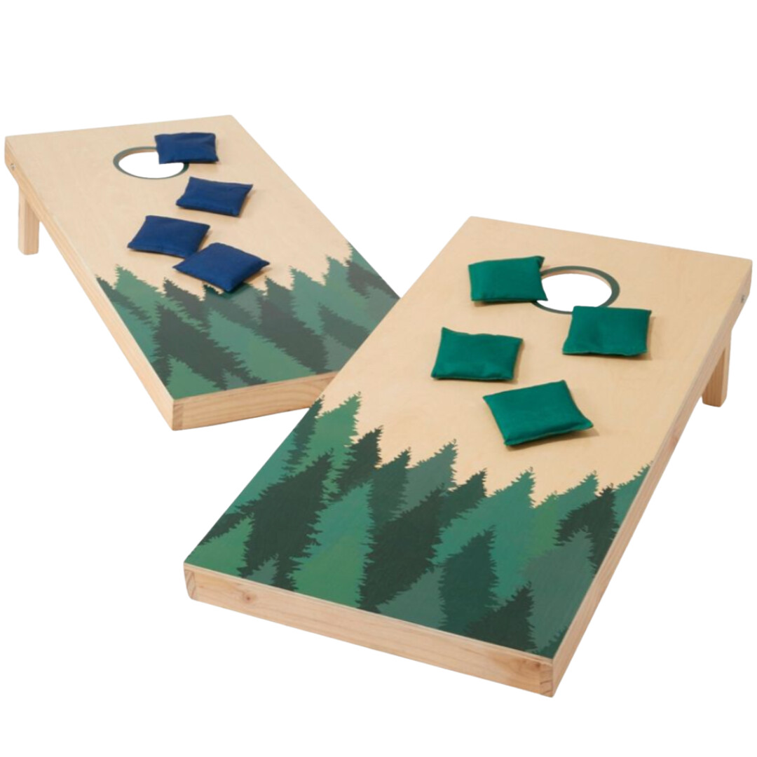 Bean bag toss game with a pretty design! | Do Say Give